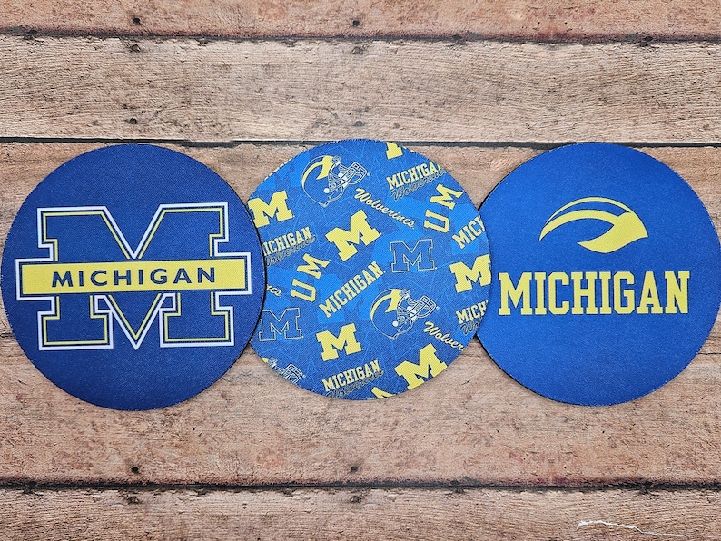 Michigan Set of 2 Coasters University of Michigan Coasters U of M ...