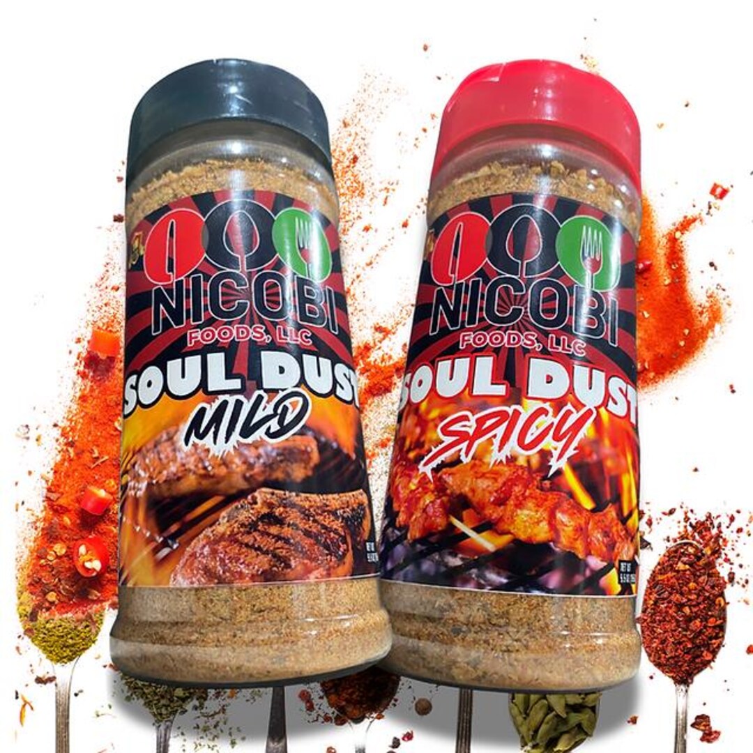 Nicobi Foods Soul Dust Mild and Spicy Seasoning Pack All Purpose Flavor ...