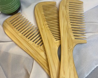 Bamboo Wood Hair Comb Eco-friendly Wide Tooth - Etsy