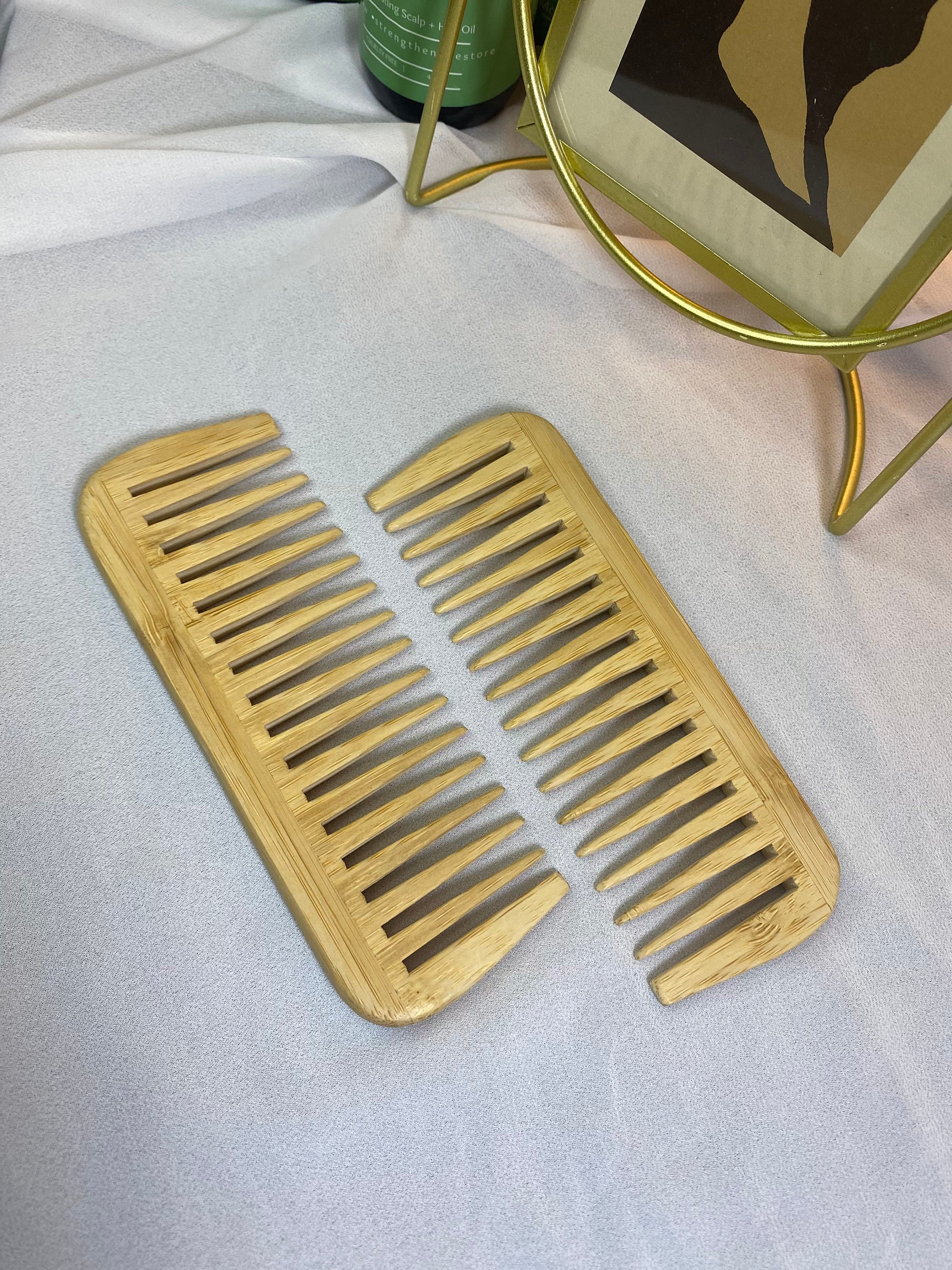 Bamboo Wood Hair Comb Eco-friendly Wide Tooth - Etsy