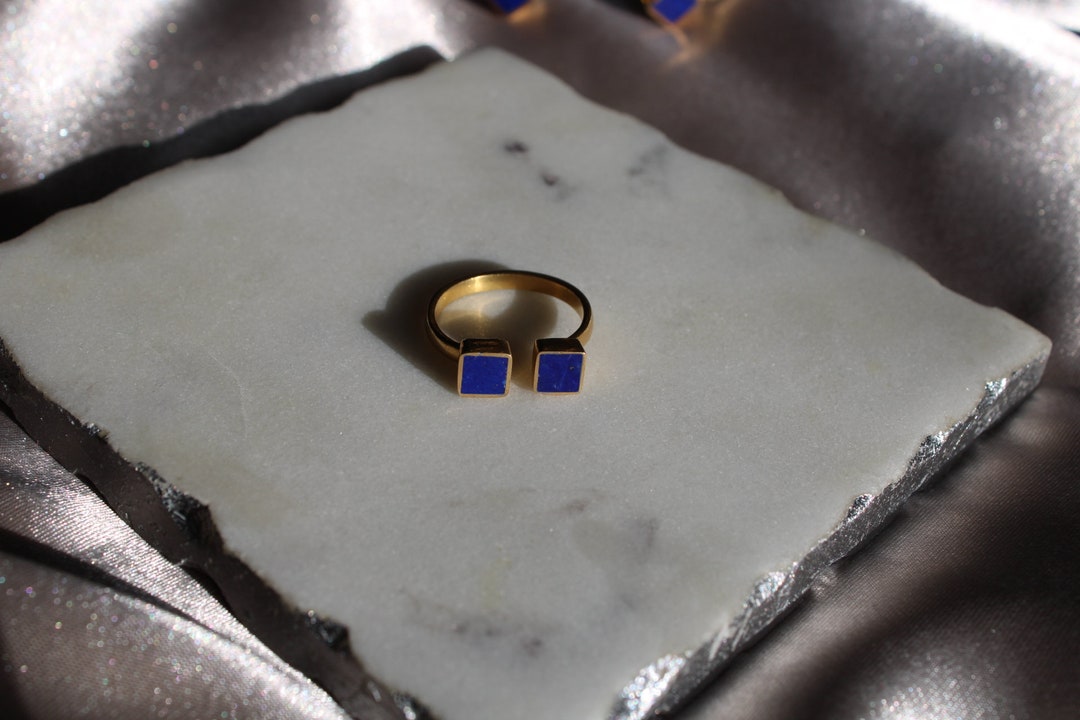 Adjustable Lapis Ring - Etsy