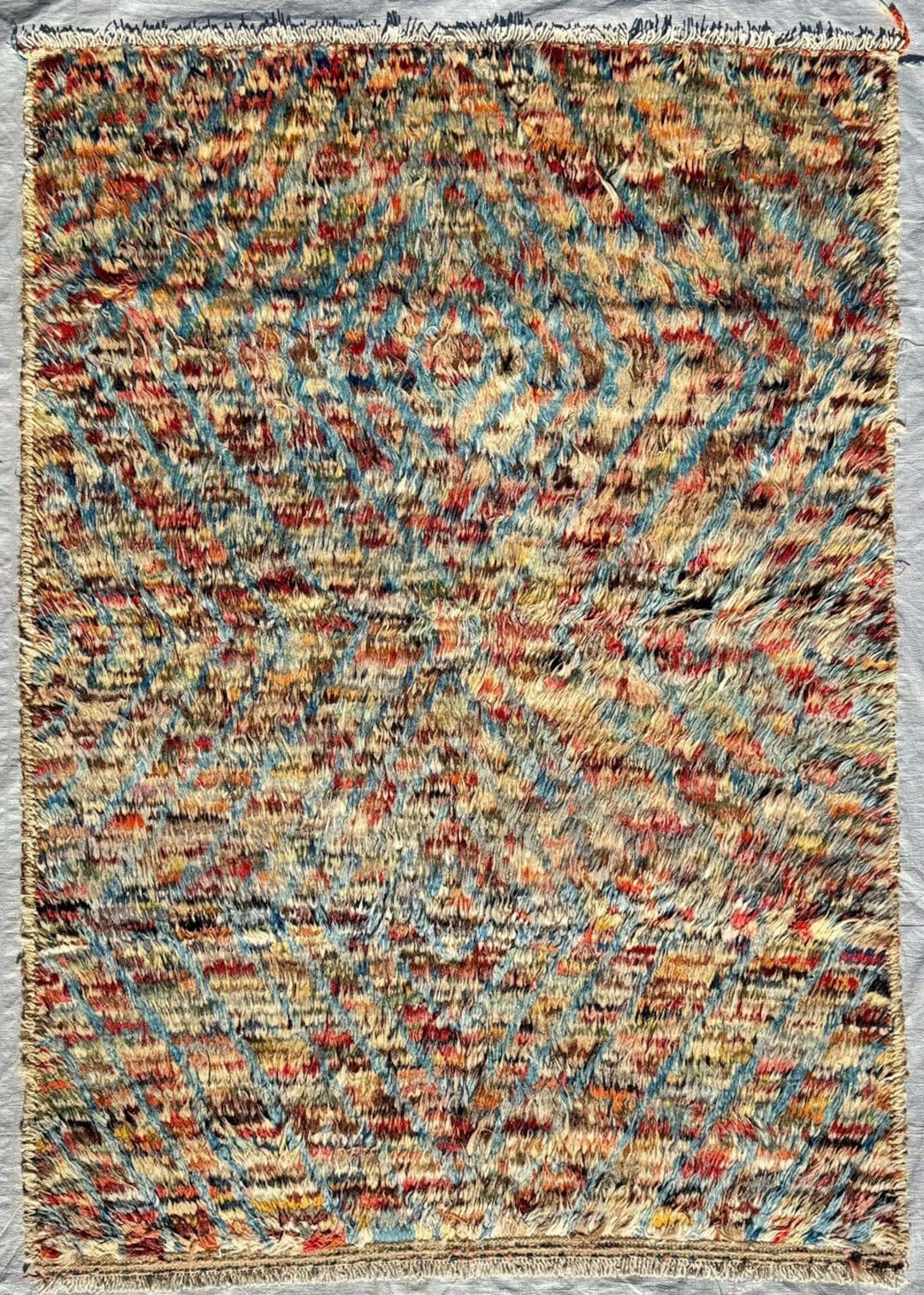 4x9 Ft Handmade High Pile Moroccan Rug Hand Knotted Colorful - Etsy