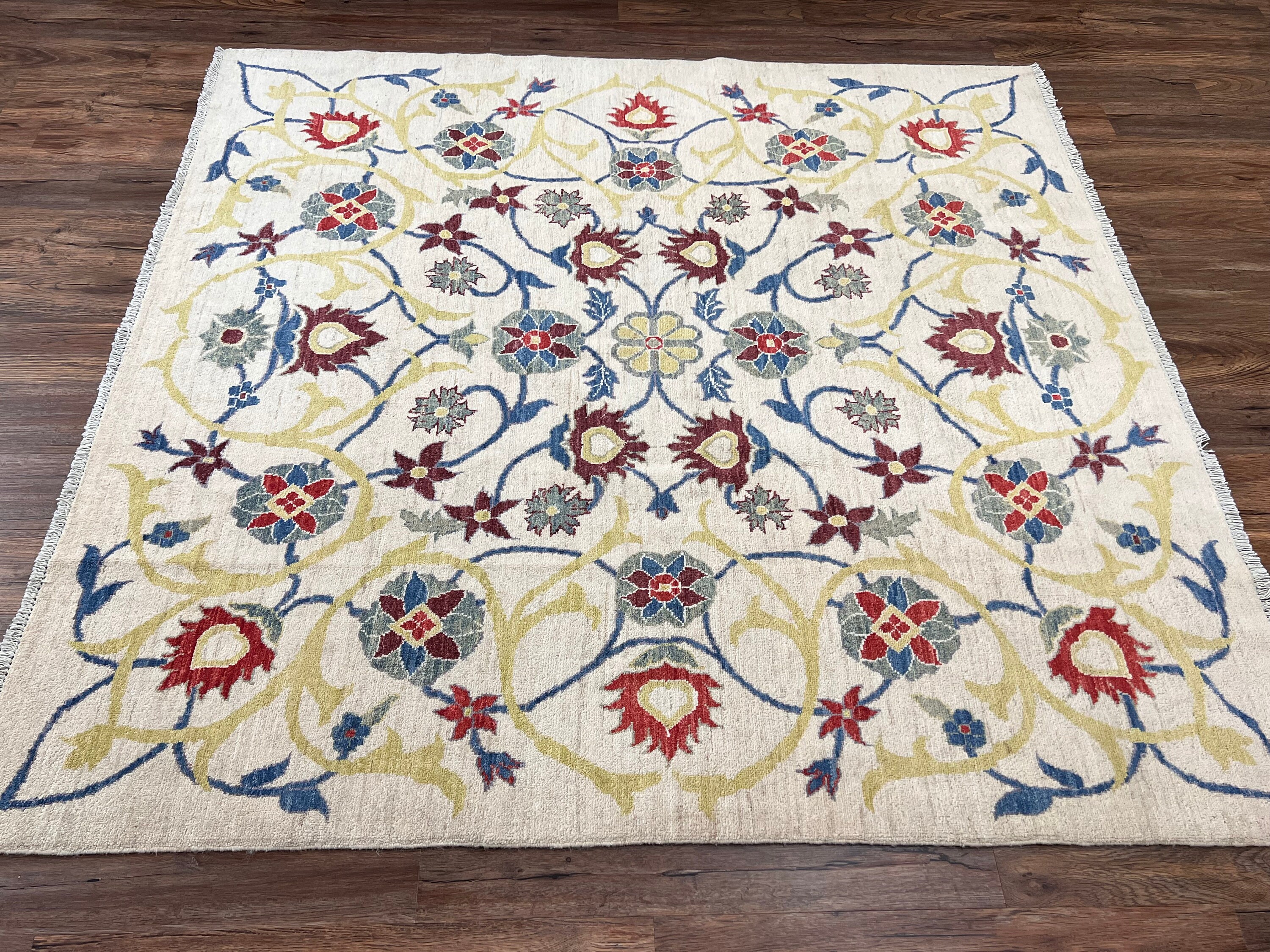 Handmade 6x6ft Persian Design Area Rug Multicolor Rug, Turkish Rug ...