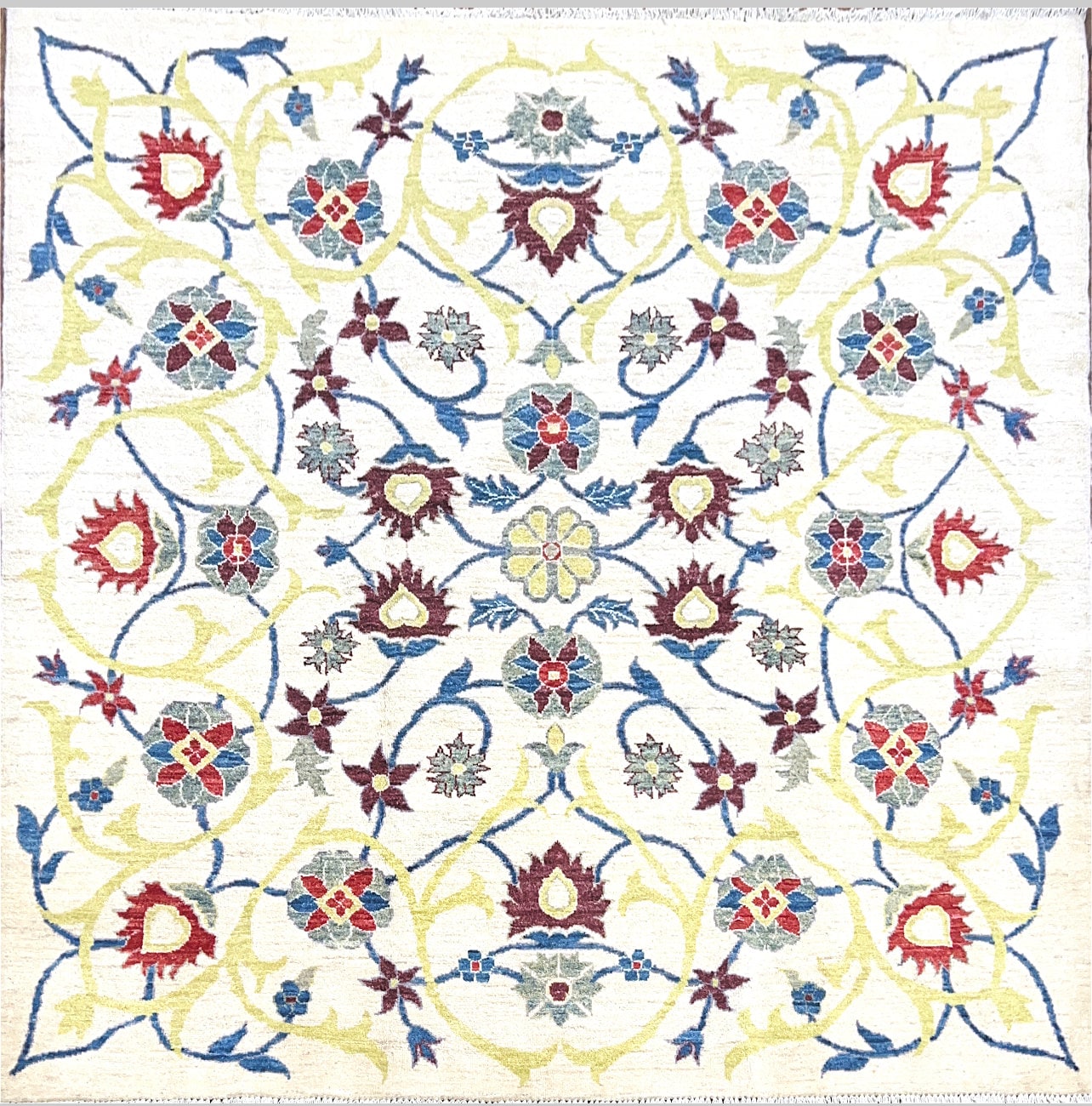 Handmade 6x6ft Persian Design Area Rug Multicolor Rug, Turkish Rug ...