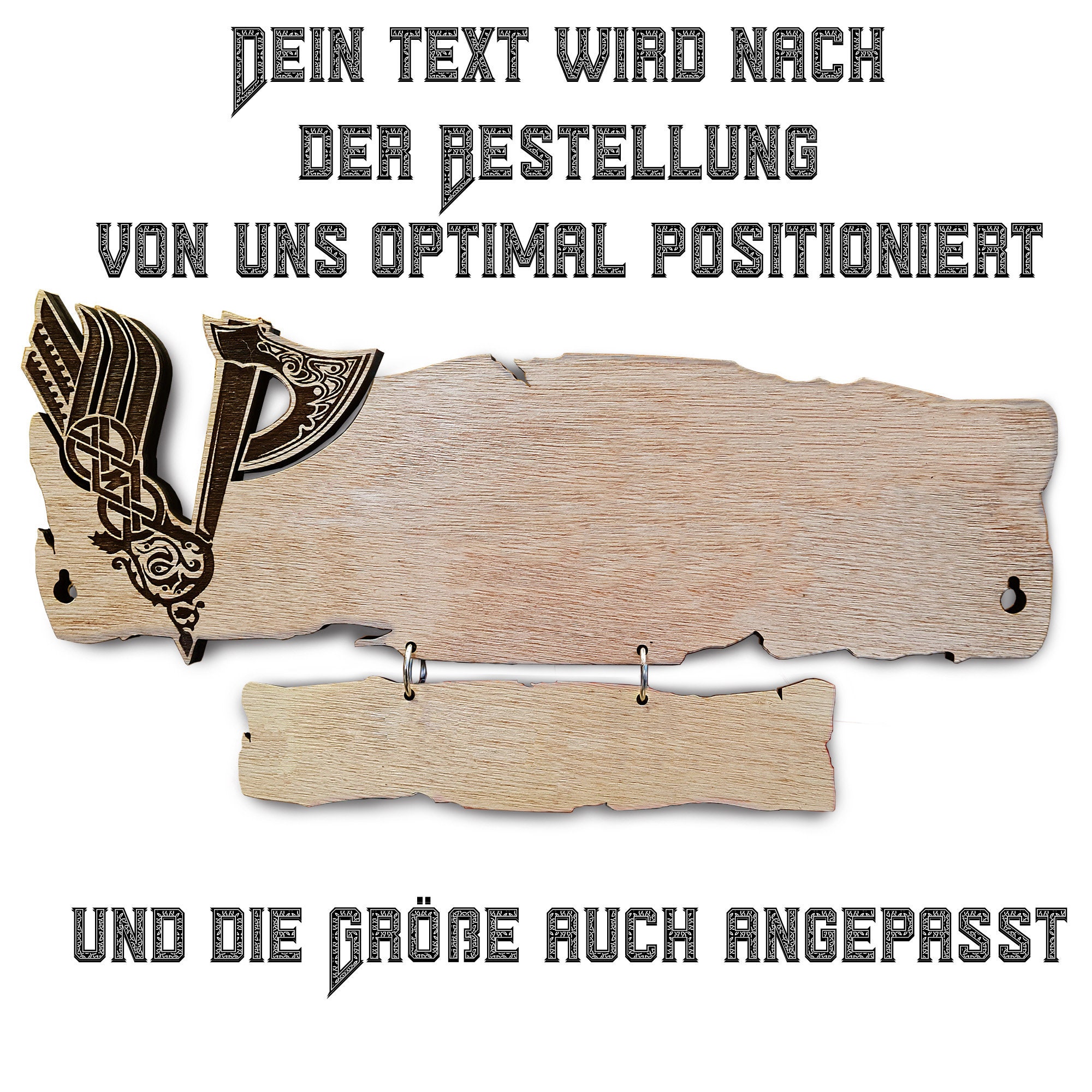 Personalisiertes Wikinger Schild Tür Wandschild, Geschenkidee für ...