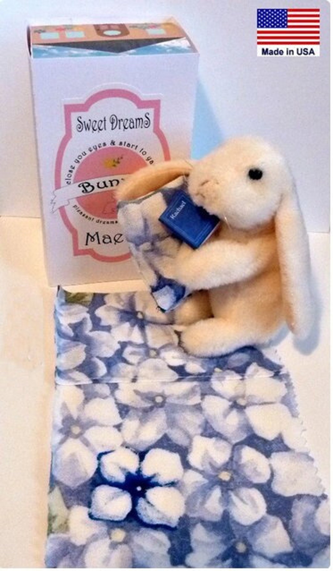 Matchbox Bunny 4 H House BED maeve Design No. 1250 Finger Puppet - Etsy