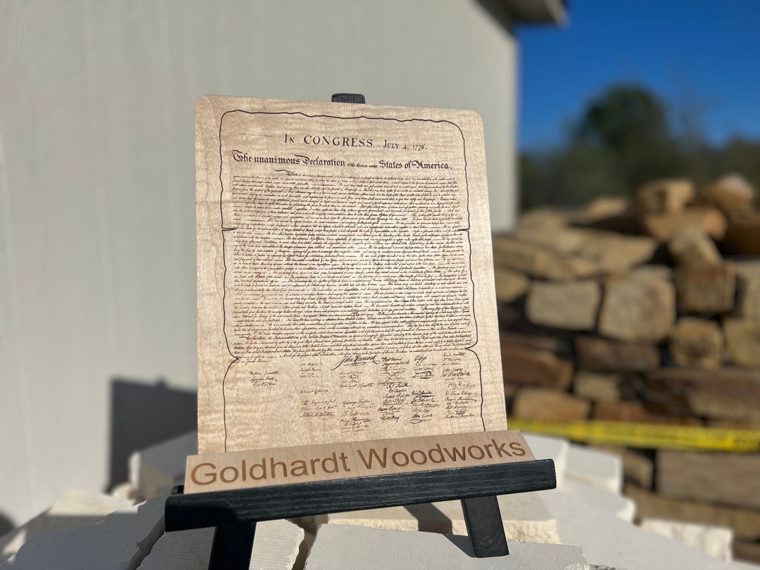 Laser Engraved Declaration of Independence, Birthday Gift, Stunning ...