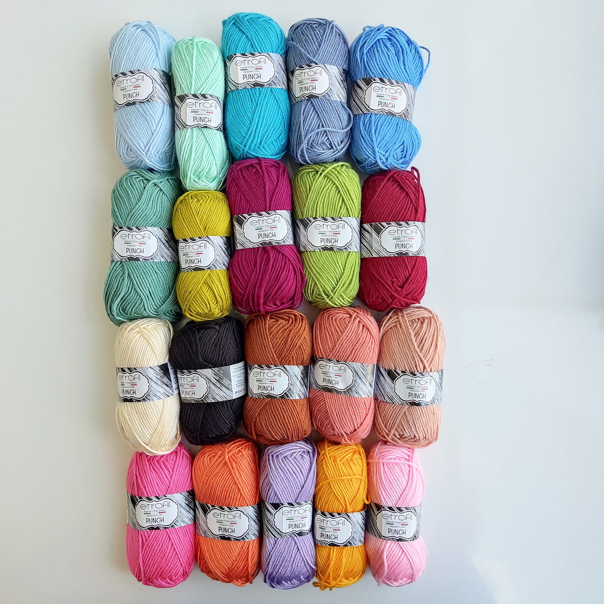 Etrofil Micro Acrylic Yarn Set: Punch Needle & Amigurumi Thread - Etsy