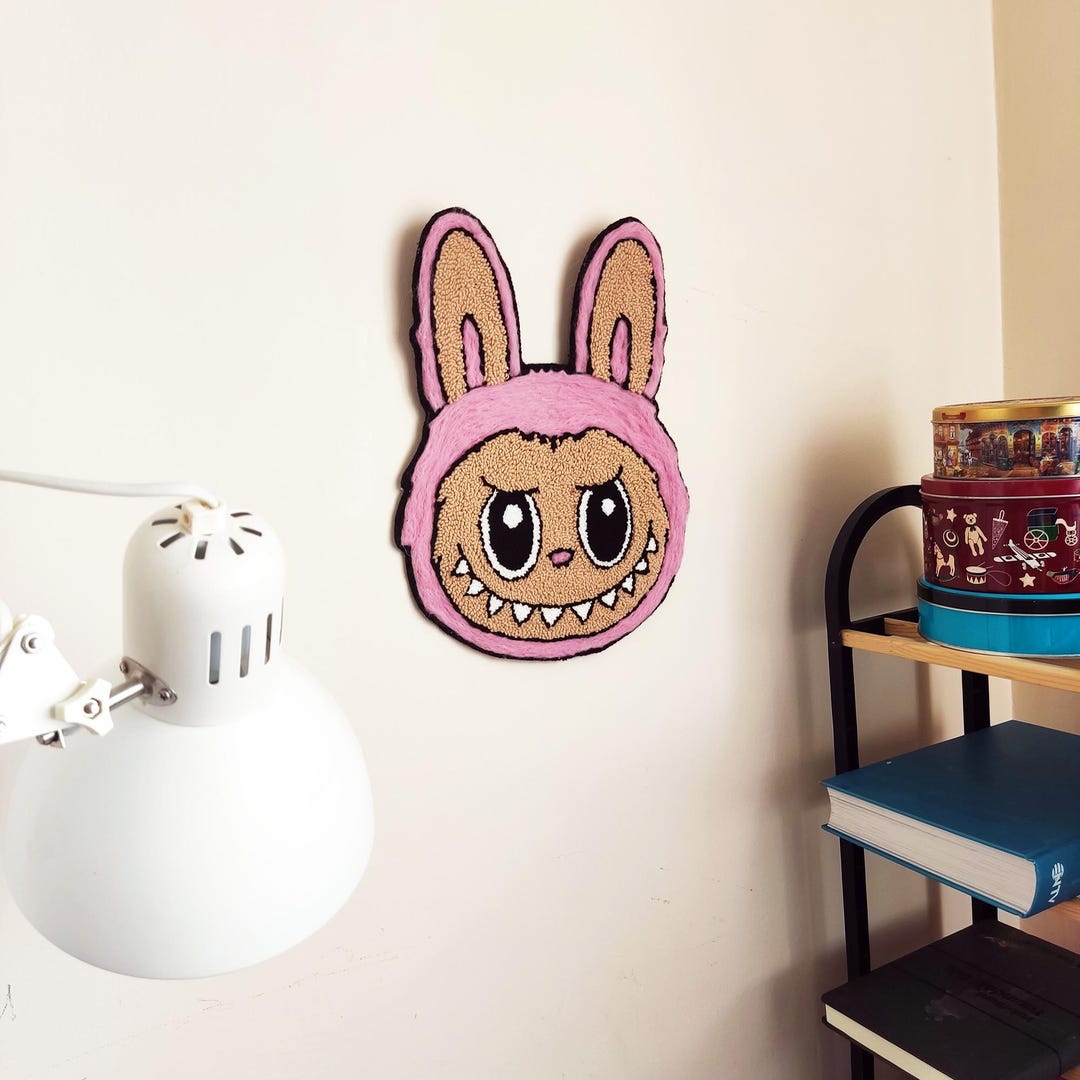 Labubu Monster Punch Needle Wall Hanging: Custom Felt Art Decor - Etsy