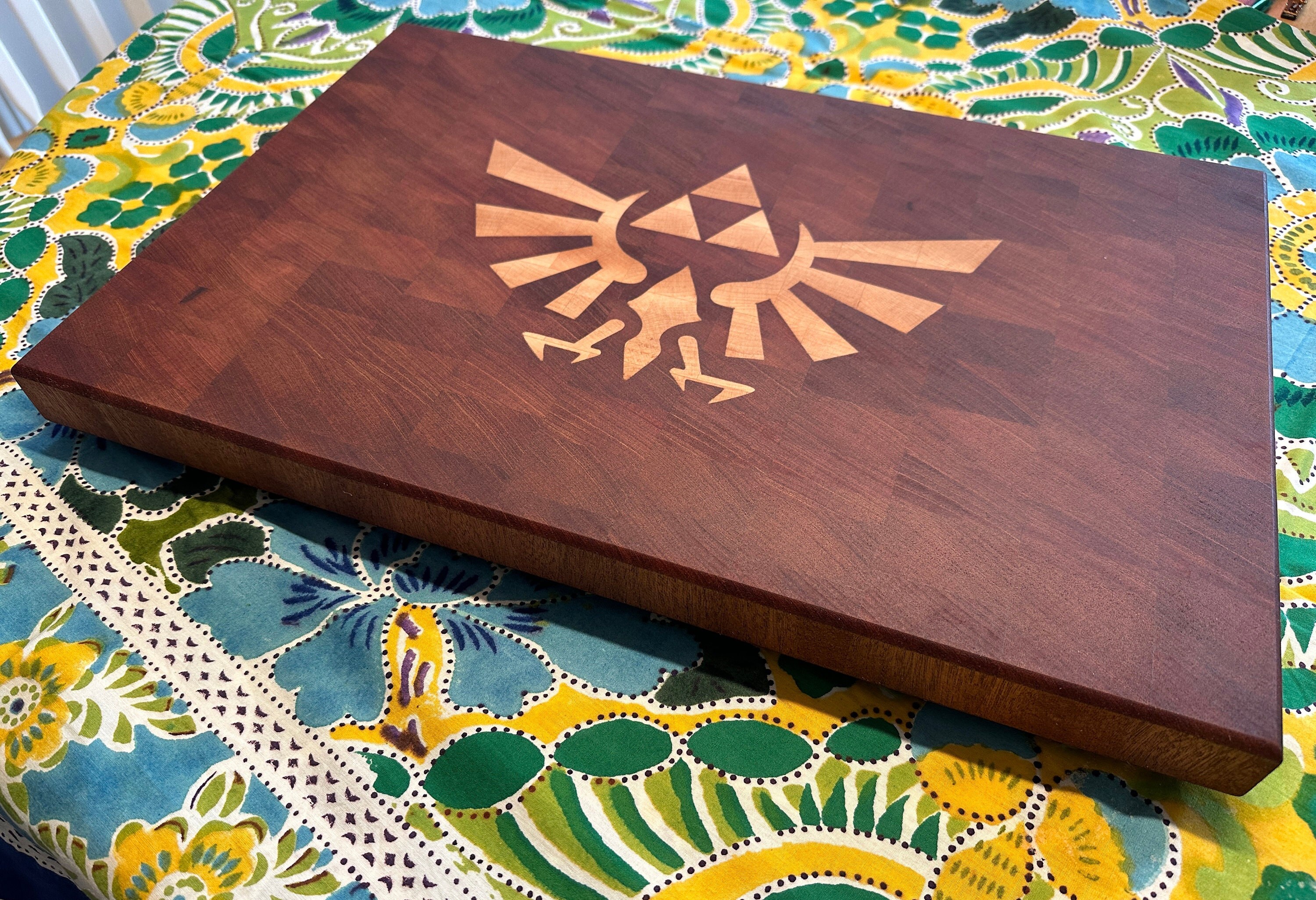 Zelda Tri-force End Grain Charcuterie Board 17.5” X 12.5” - Sapele ...