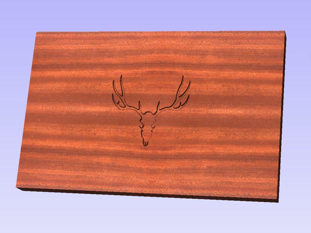 Deer Skull Inlay CNC Files - Female and Male - Dwg, Svg, Crv - NOT a ...