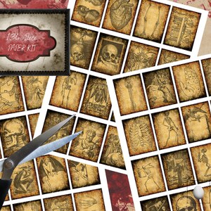 134 Pcs Macabre Ephemera Printable Pack Junk Journal Kit Vintage ...
