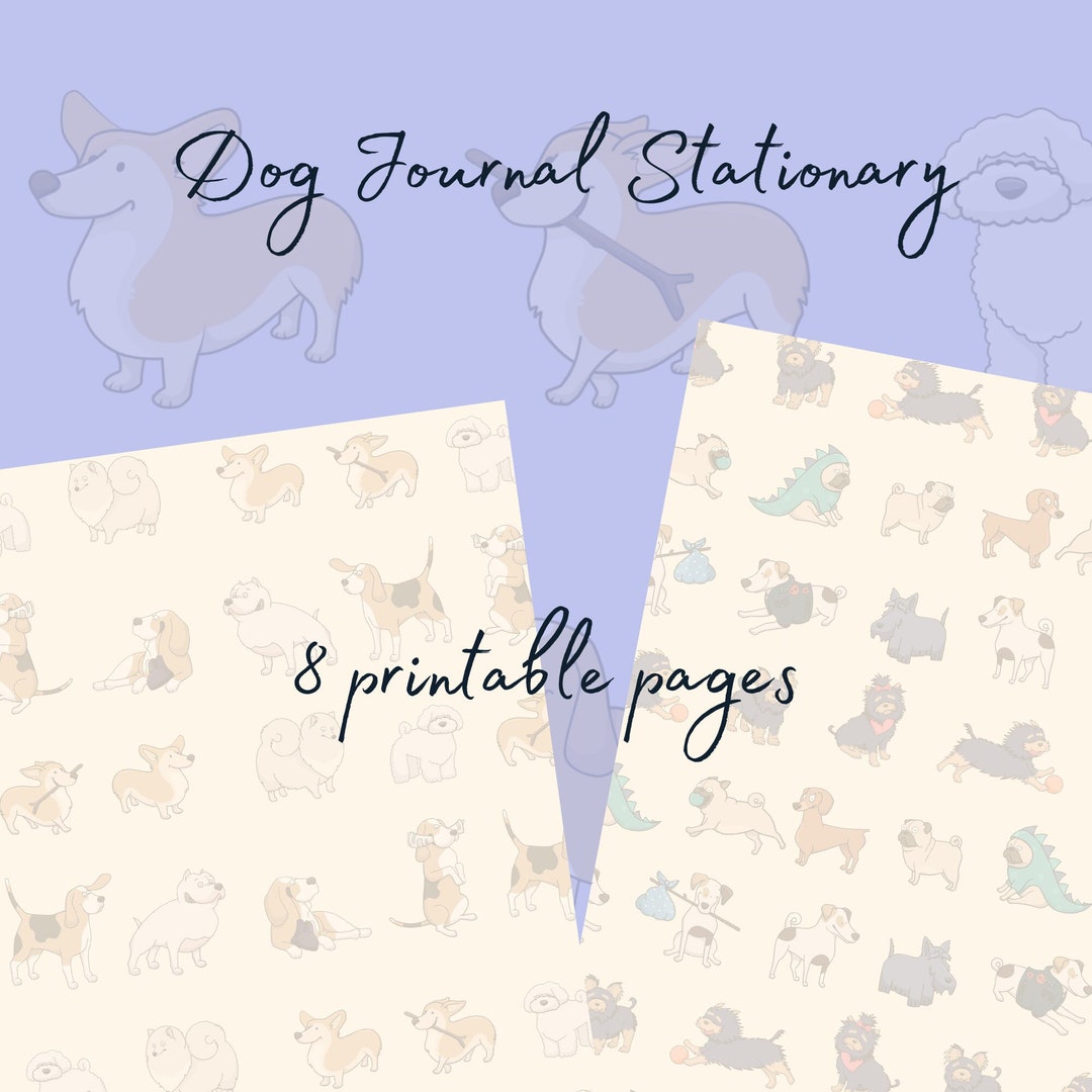 Dog Printable Notes Pages Diary Journal Pages Printable Notes Pages ...