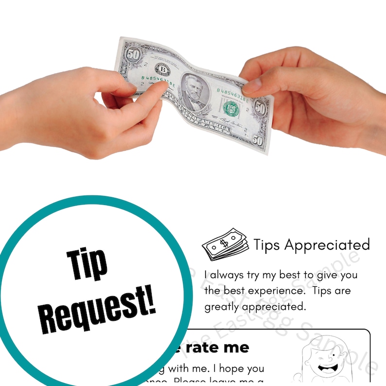 Uber Lyft Taxi Rideshare Sign Printable | Editable Sign | Uber Tip Sign ...