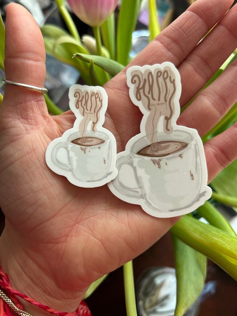 Coffee Lovers Sticker | Coffee Happy Sticker | Coffee Lover - Etsy