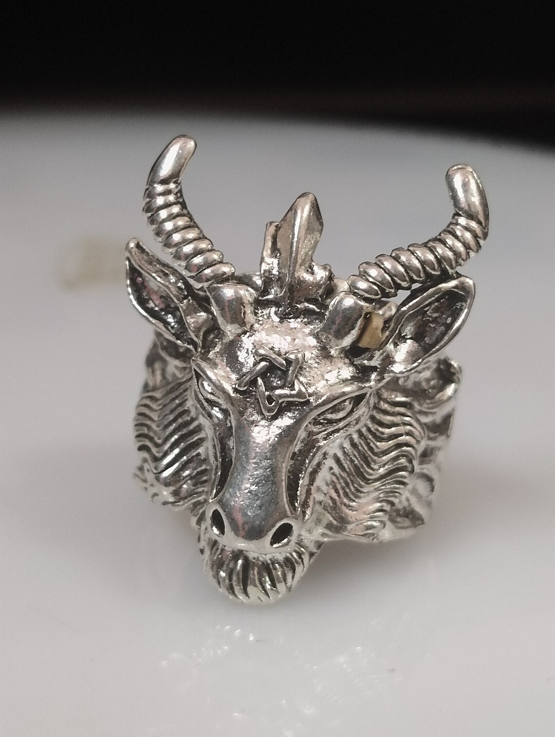 Baphomet Infernl Vortex Ring Kamkha Love Control Lust Money Power Fame ...