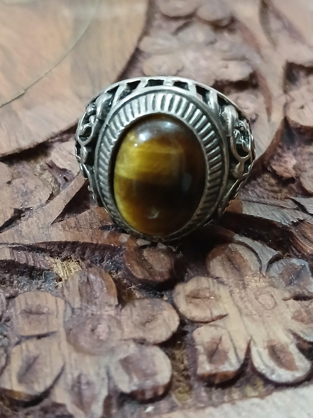 Most Powerful Wealth Richness Nagmani Cobra Brown Snake Stone Ring - Etsy