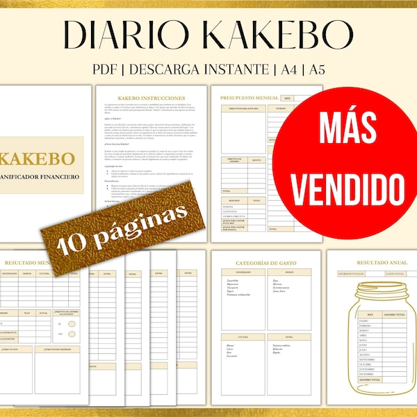 Kakeibo Template - Etsy