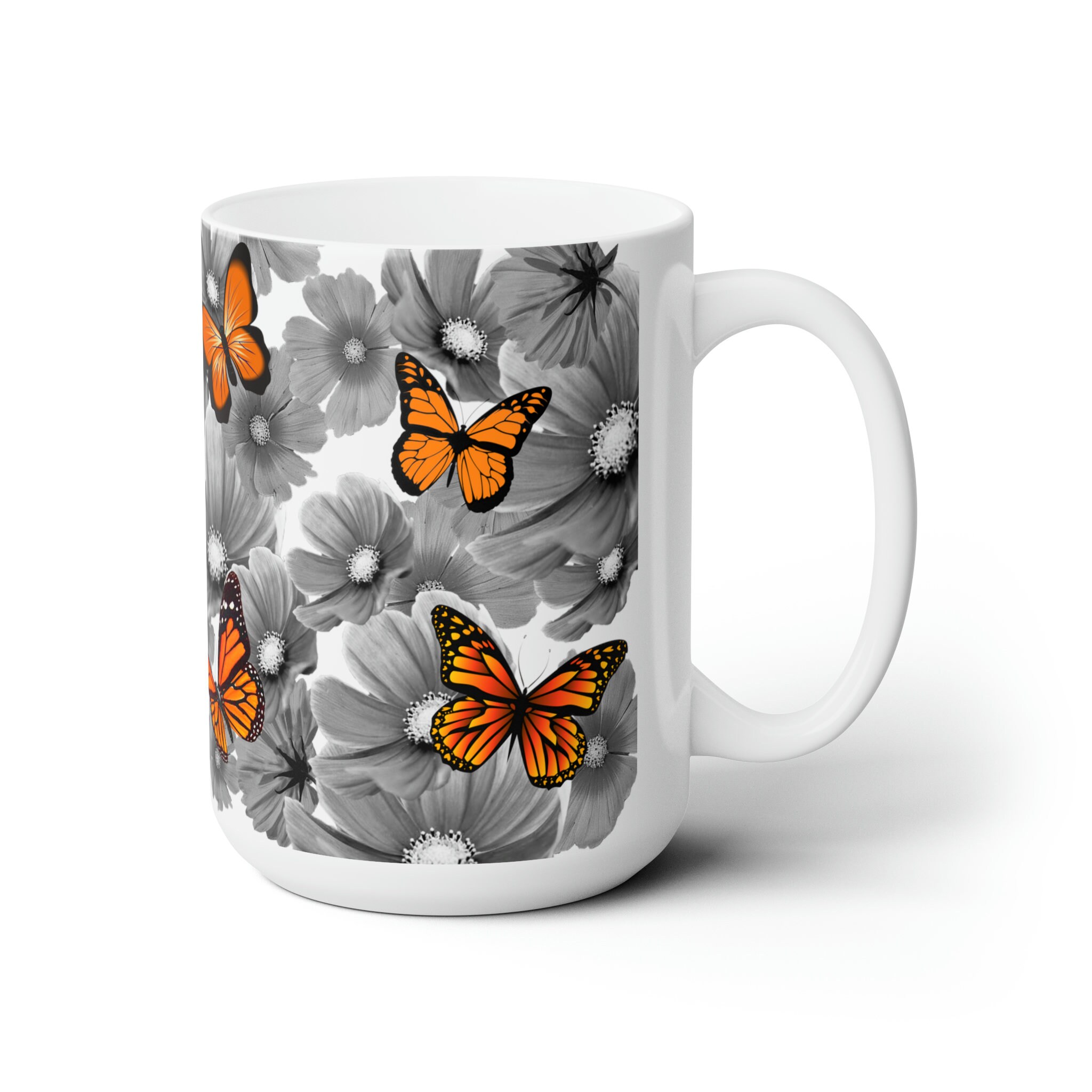 Colorful Monarch Butterfly Ceramic Mug | Butterfly Mug | Handmade ...