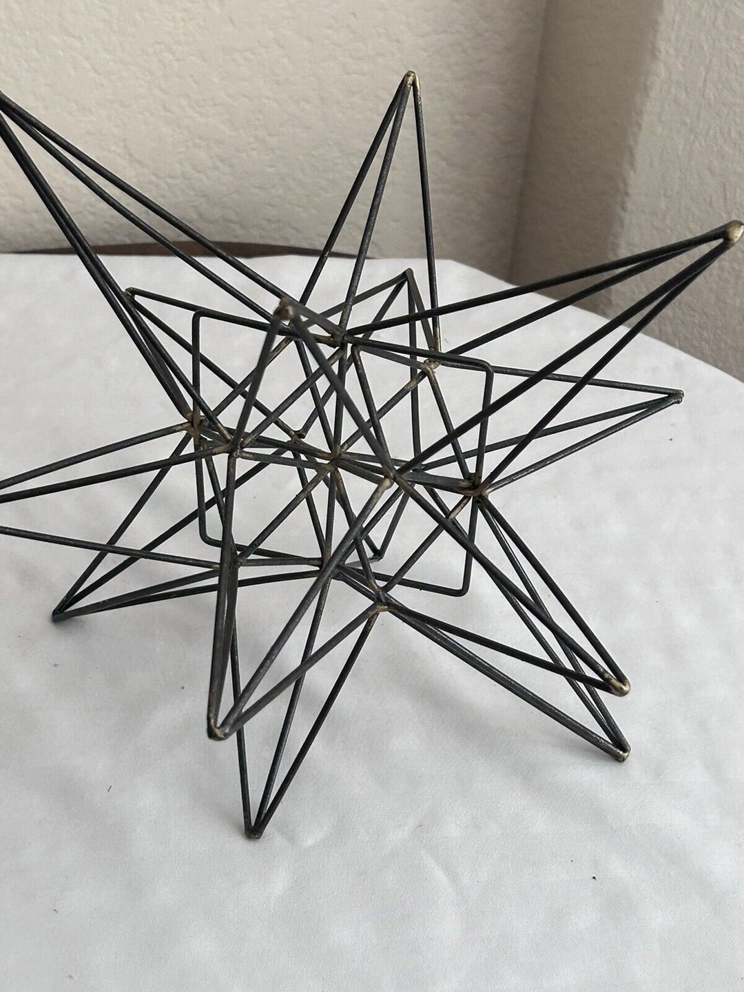 3D Atomic Star Shape MCM Geometric Metal Sculpture Desk, Shelf Decor - Etsy