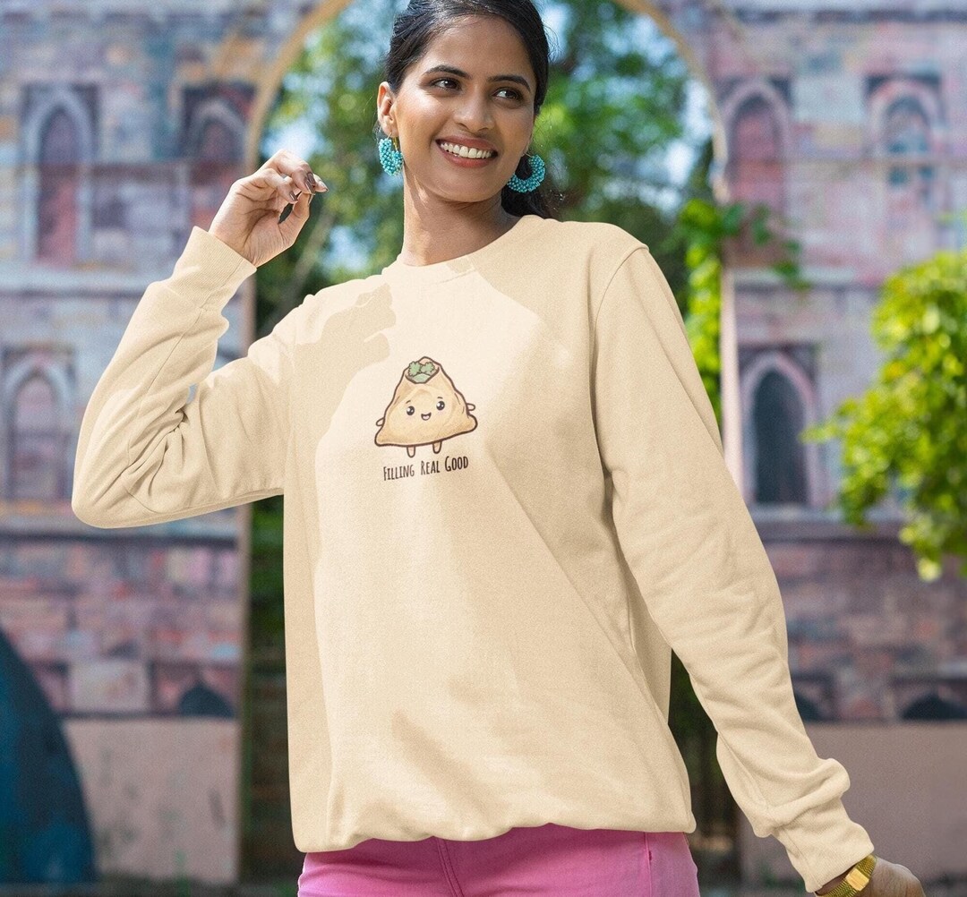 Desi Samosa Sweater | Unisex Indian Pakistani Sweatshirt, Cute Brown ...
