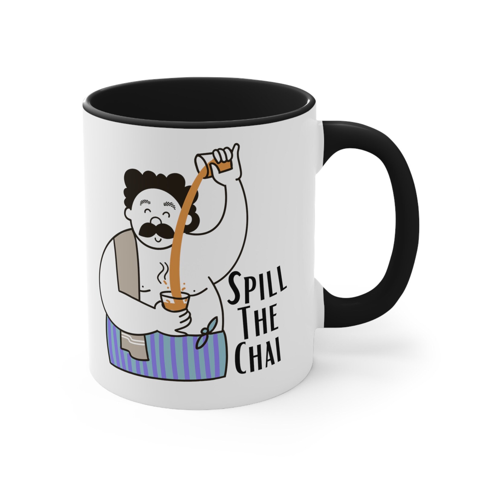 Indian Chai Mug Desi 11 Oz. Mug, Spill the Chai, Punjabi Gujarati ...