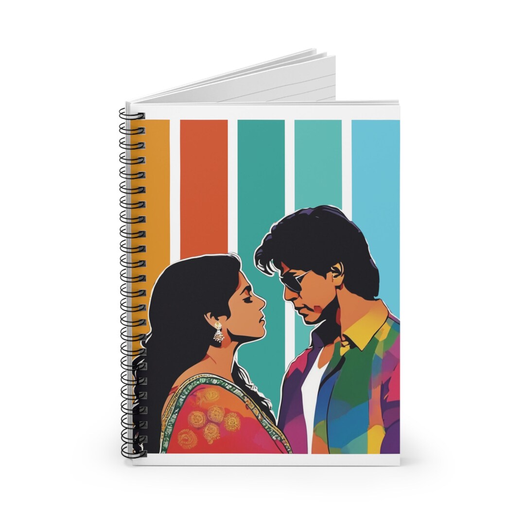 Bollywood Spiral Notebook Desi Novelty Journal, Indian Ruled Line ...