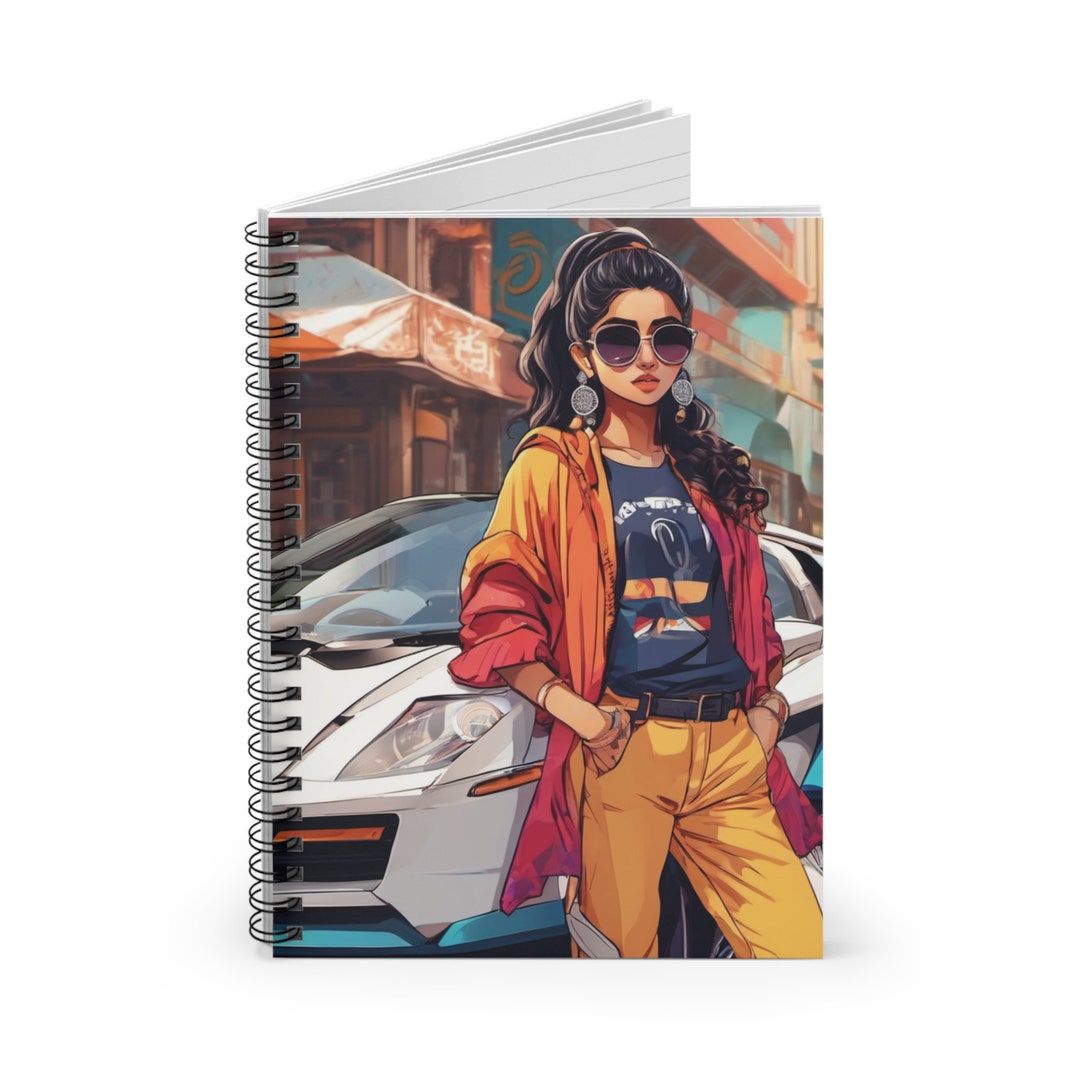 Modern Desi Notebook | Indian Rani Woman Journal, Desi Stationary Wide ...