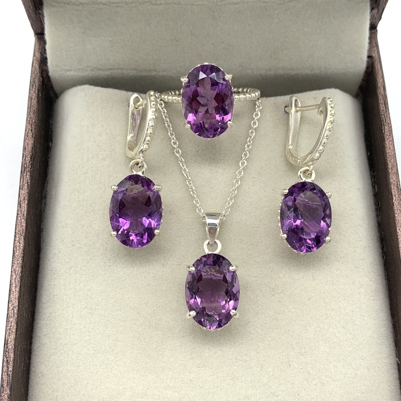 Amethyst Jewelry - Etsy