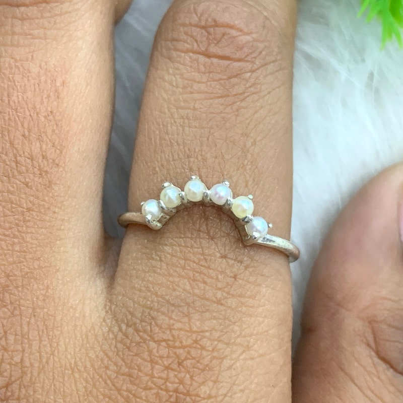 Pearl Rings Bands - Etsy
