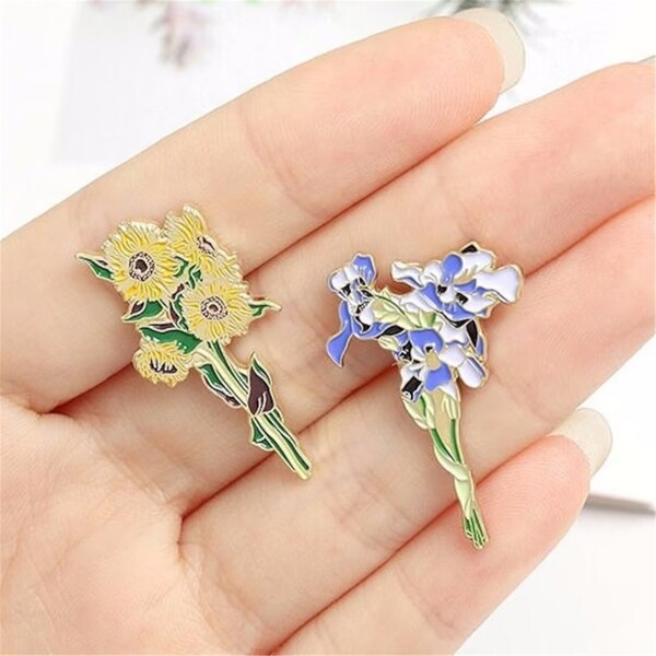 Flower Enamel Pin - Etsy