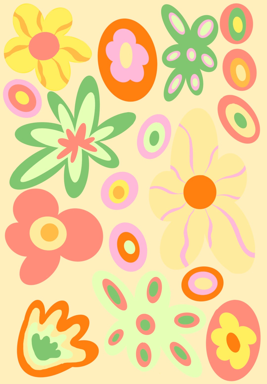 Quirky Flower Poster - Etsy