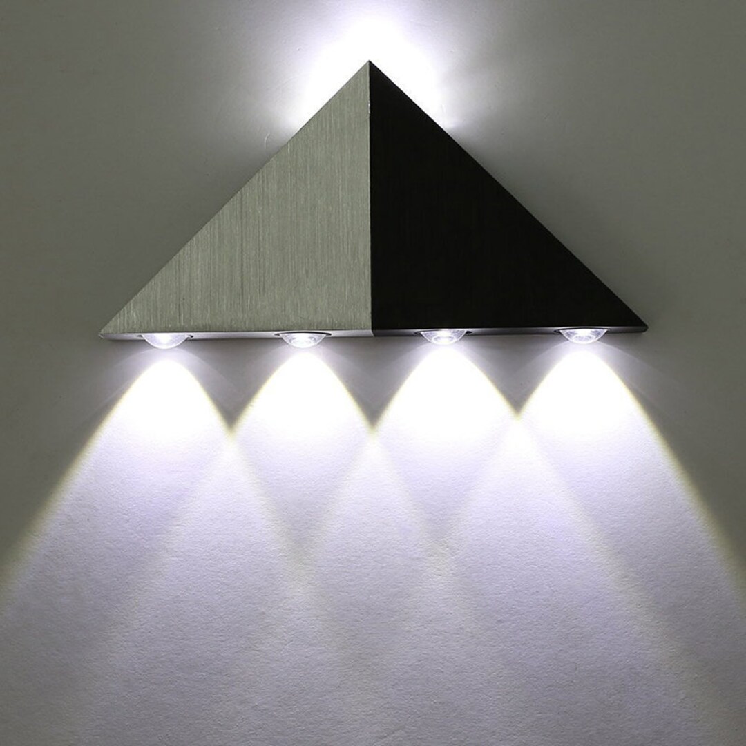 Modern Triangle 5W LED Wall Sconce Light Fixture Hallway up - Etsy