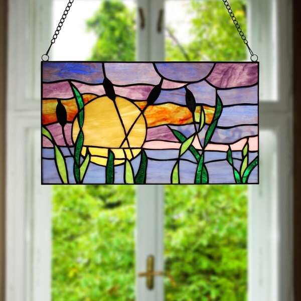 Sunset Stained Glass Window Panel - Etsy