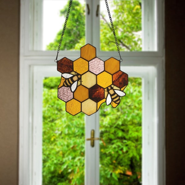 Bee Hive Stain Glass - Etsy