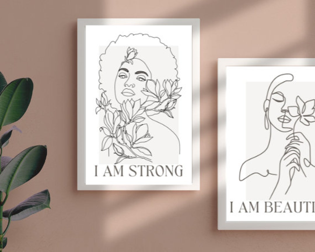 Positive Affirmations Wall Art Prints Set of 3, Neutral Modern Wall Art ...