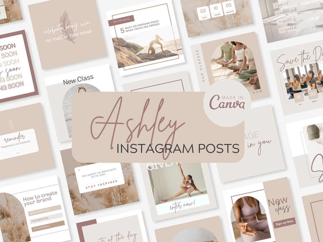 Instagram Post Templates | Canva Social Media Template | Boho Template ...