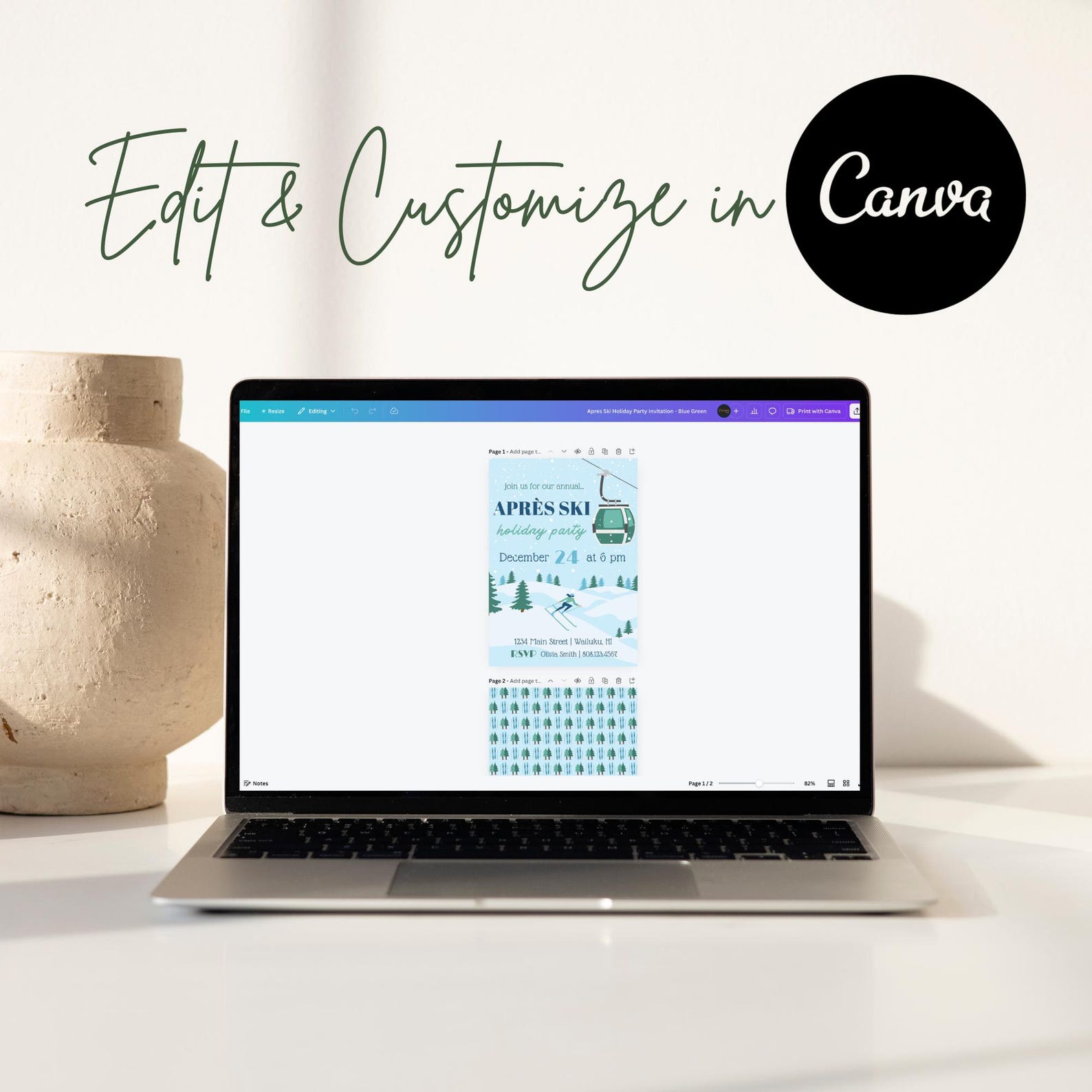 Après Ski Holiday Party Invitation | on the Slopes | Winter | Christmas ...