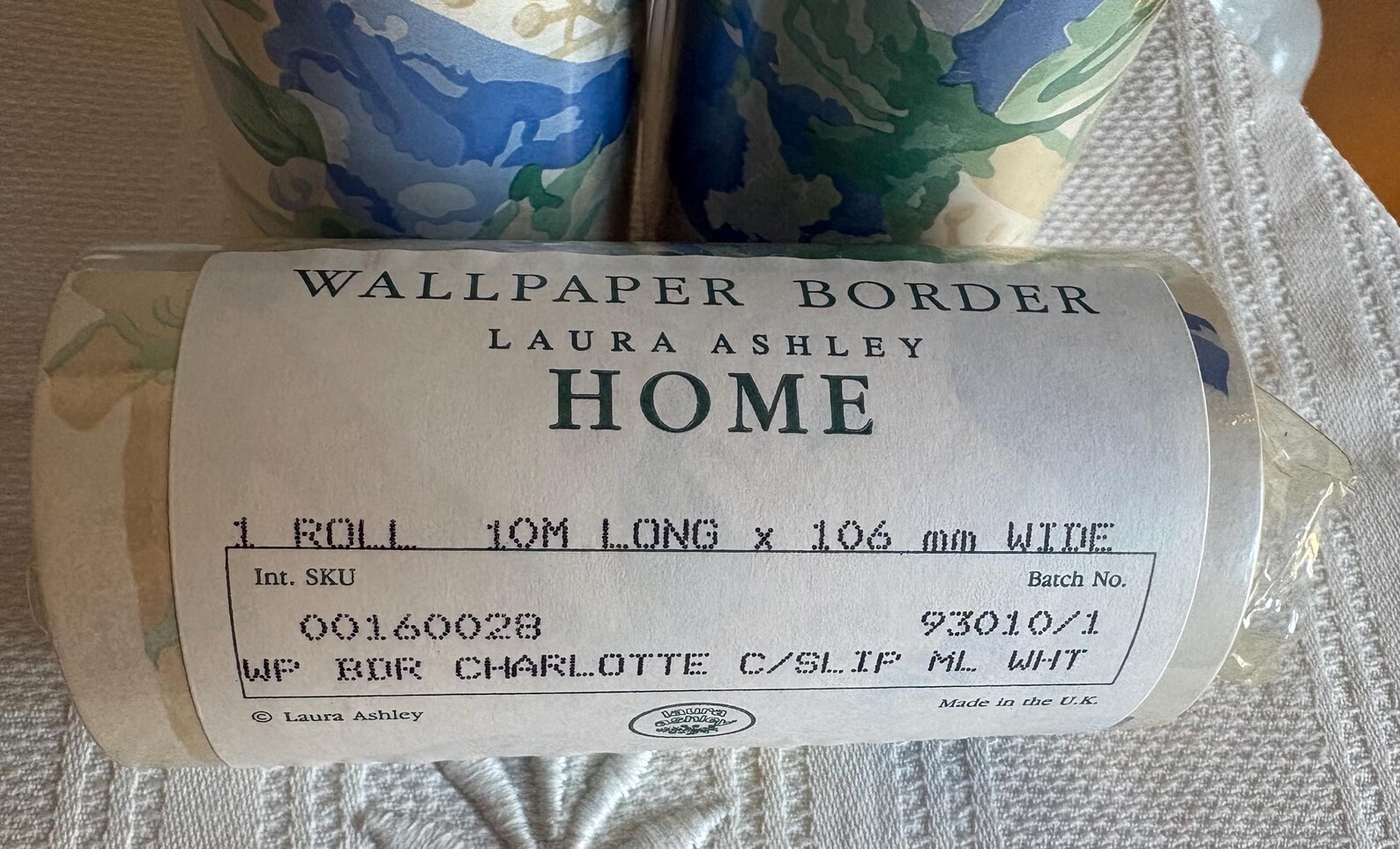 Vintage Laura Ashley Wallpaper Border Set – Charlotte Cowslip Floral ...