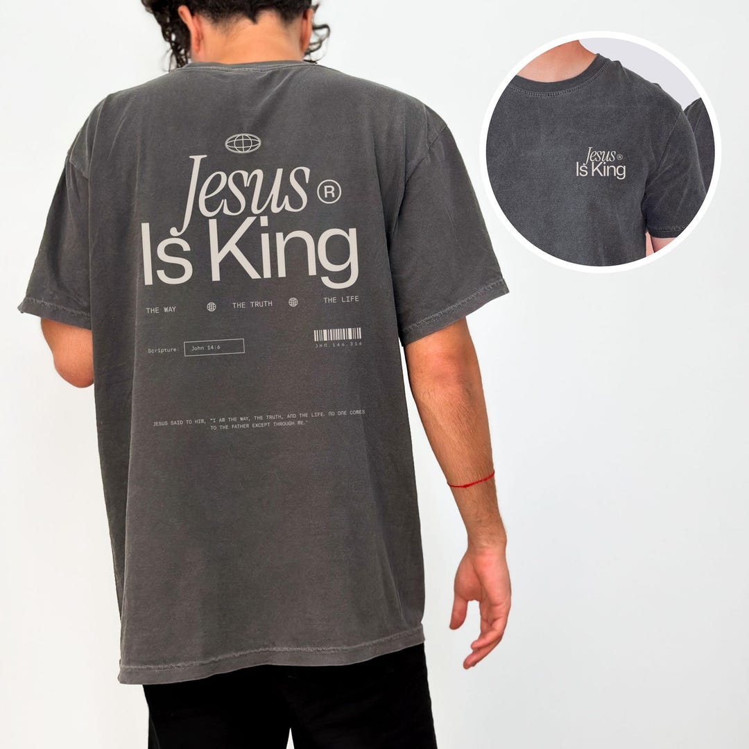 Jesus is King Shirt, Mens Christian Streetwear, Comfort Colors Tee ...