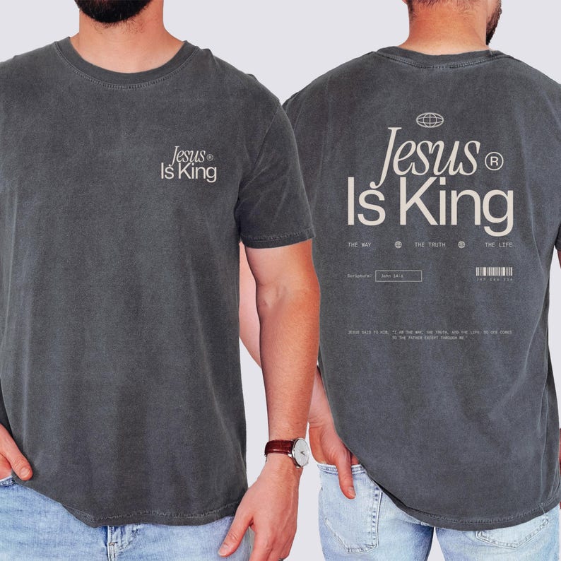 Jesus is King Shirt, Mens Christian Streetwear, Comfort Colors Tee ...