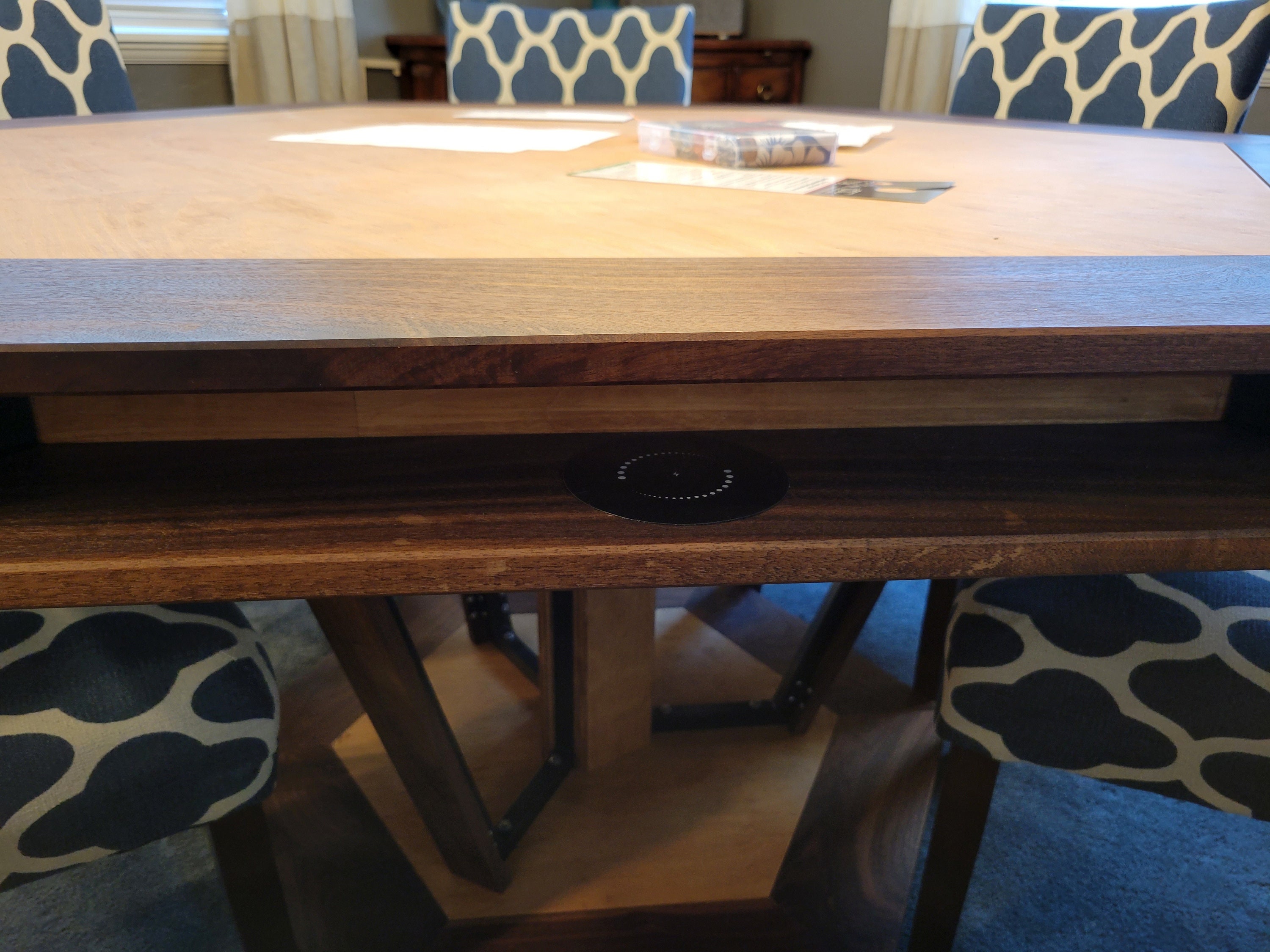 Hexagonal Gaming & Dining Table - Walnut and Maple - Etsy