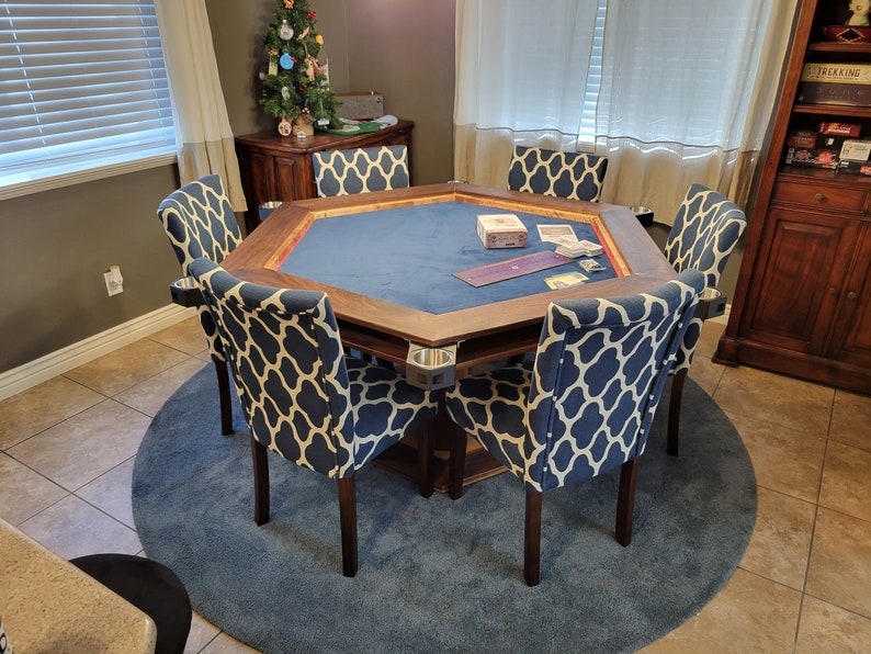 Hexagonal Gaming & Dining Table - Walnut and Maple - Etsy