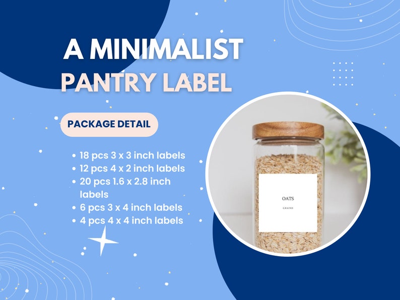 Minimalist Pantry Label Template - Etsy