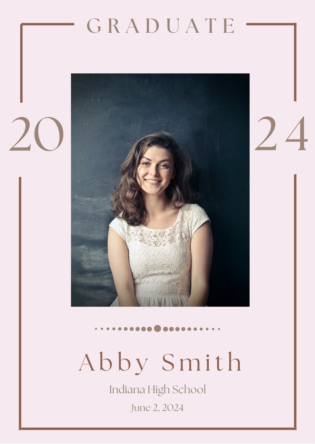Personalized Graduation Announcement, Simple Grad Announcement ...