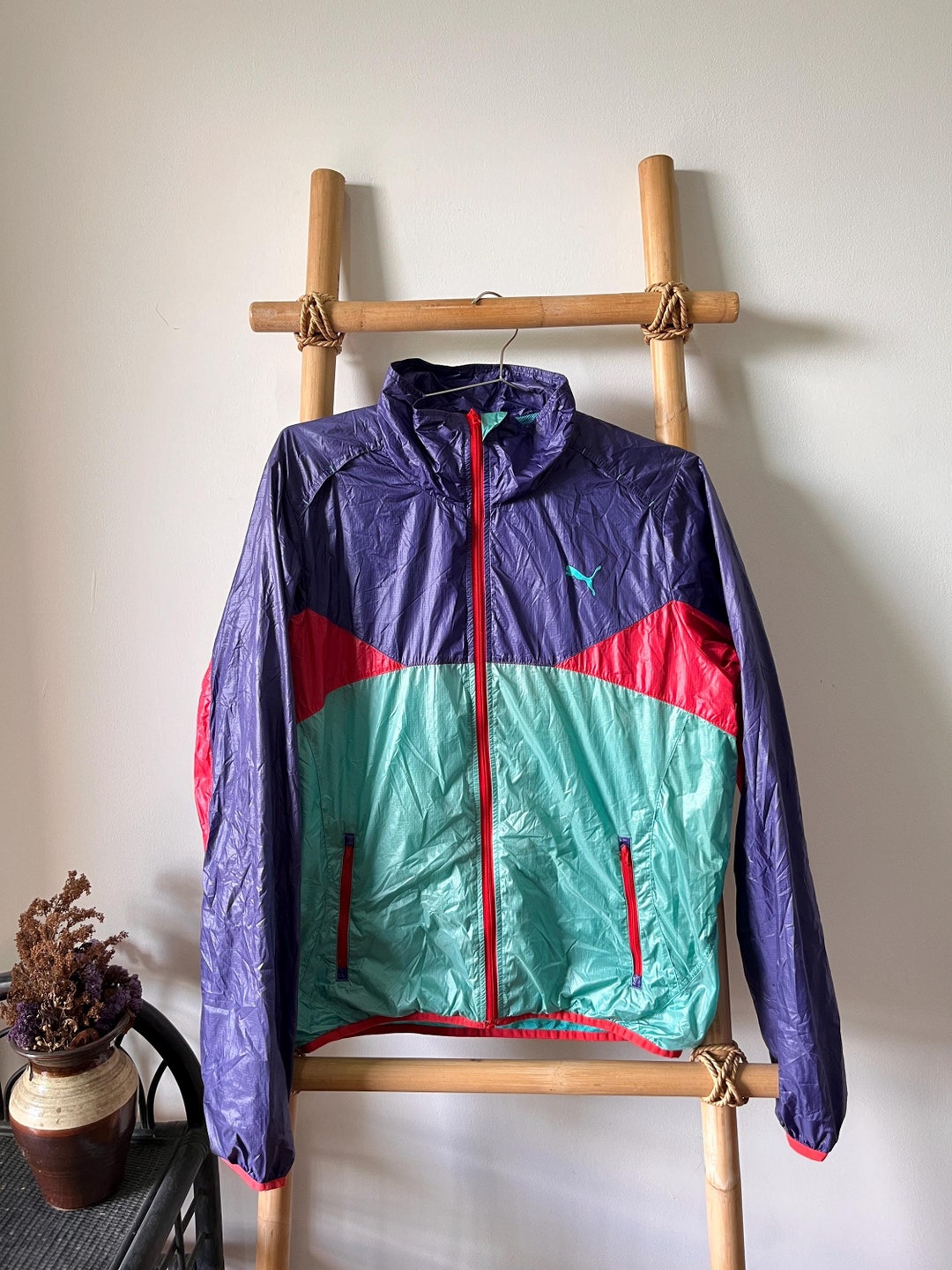 90s PUMA Men's Running Colour Block Windbreaker - Etsy
