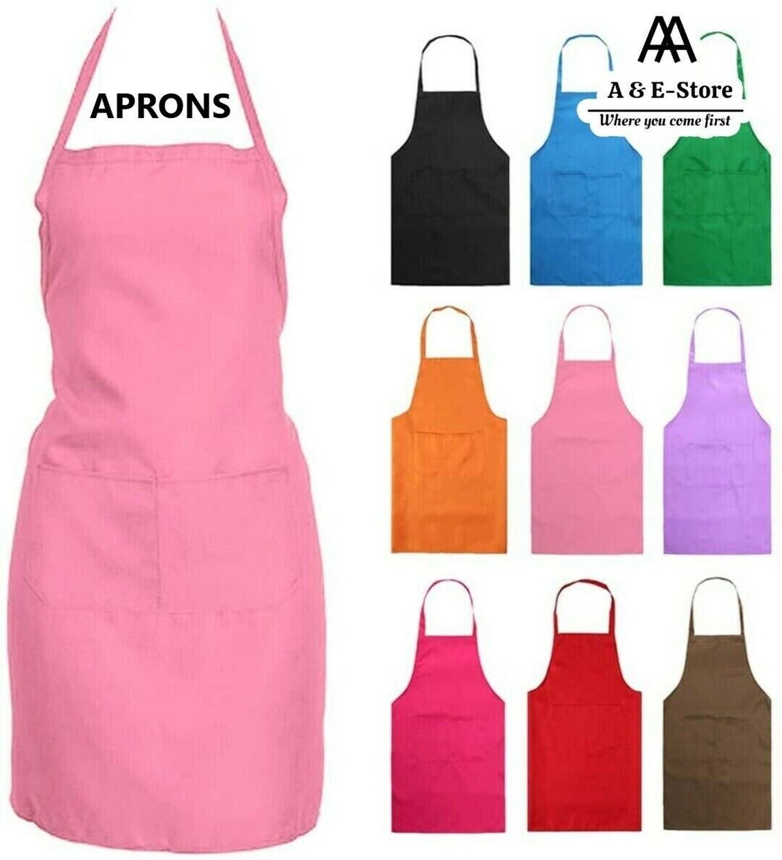 Catering Plain Apron Cooking BBQ Women Tabard Apron Chefs Baking ...