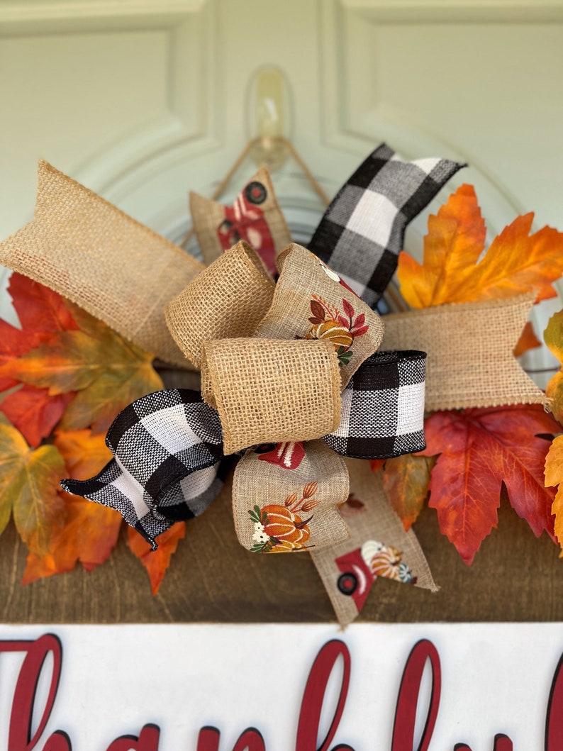 Thankful Thanksgiving Fall Door Hanger Wreath - Etsy