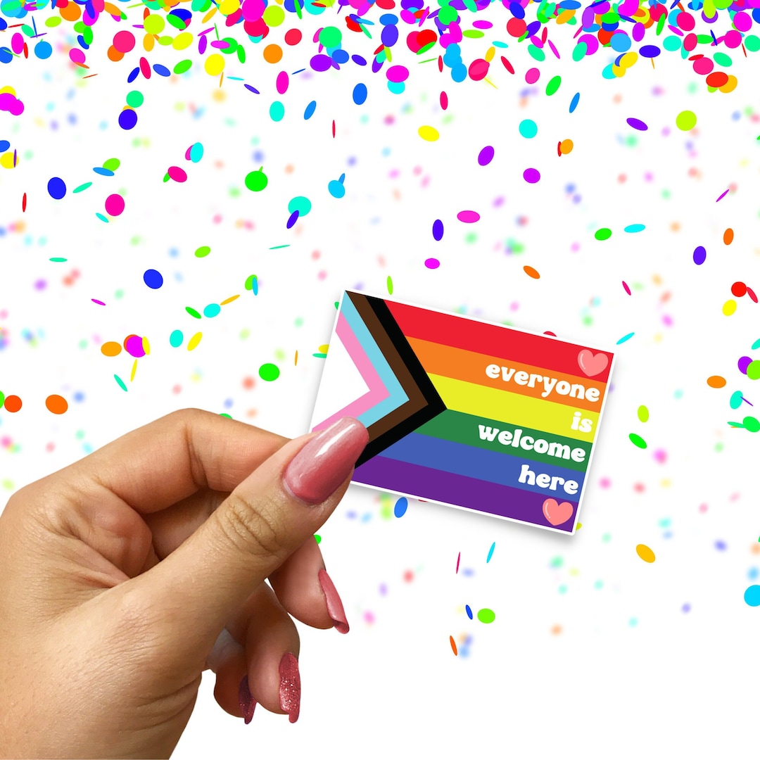 Everyone is Welcome Here Sticker Decal LGBTQIA Inclusion - Etsy