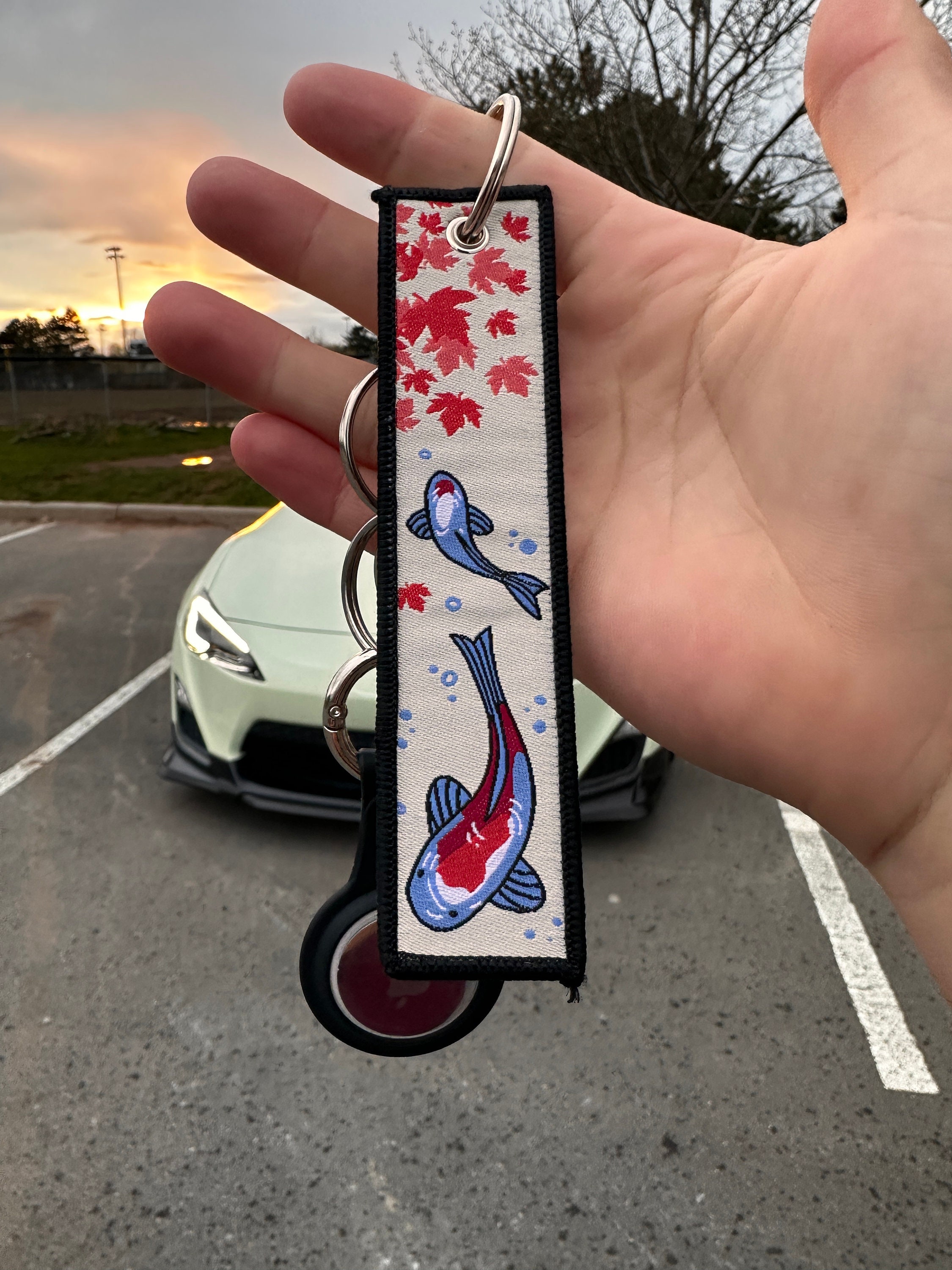 Koi Fish Jet Tag Koi Fish Key Chain - Etsy